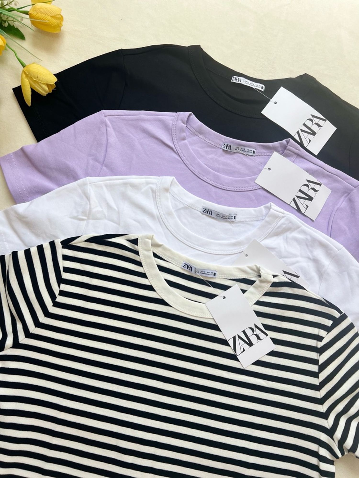 Zara t shirt lavanda yagaan