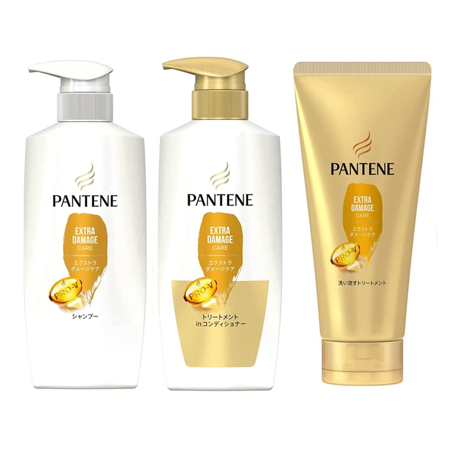 PANTENE- EXTRA DAMAGE SHAMPOO + CONDITIONER + TREATMENT SET