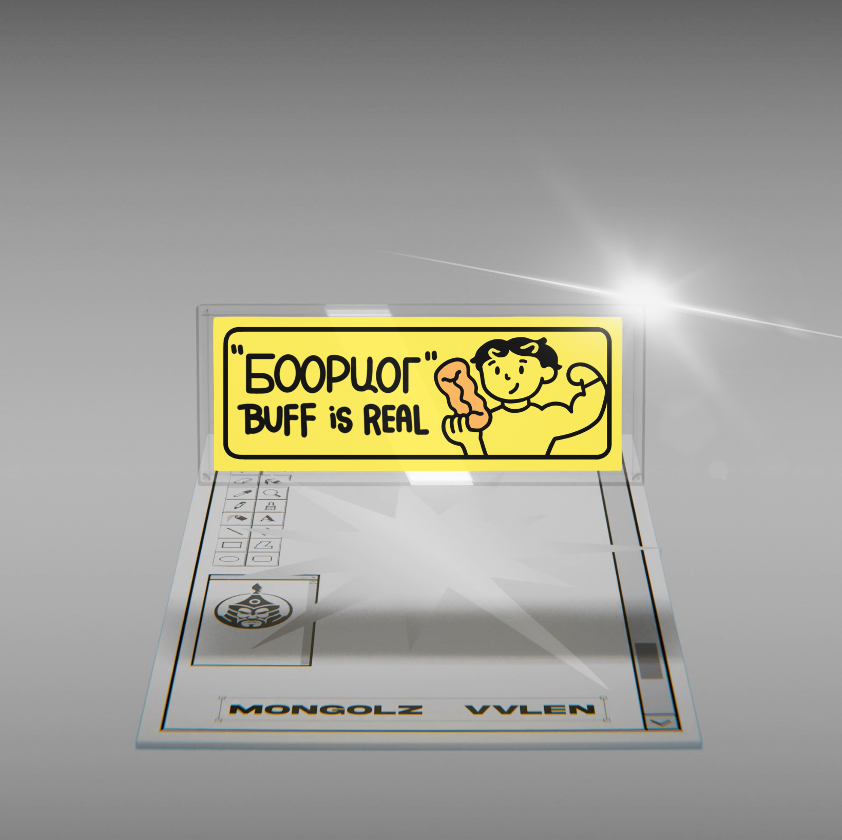 Mzinho Buff (Plastic Pin) | The MongolZ Shop