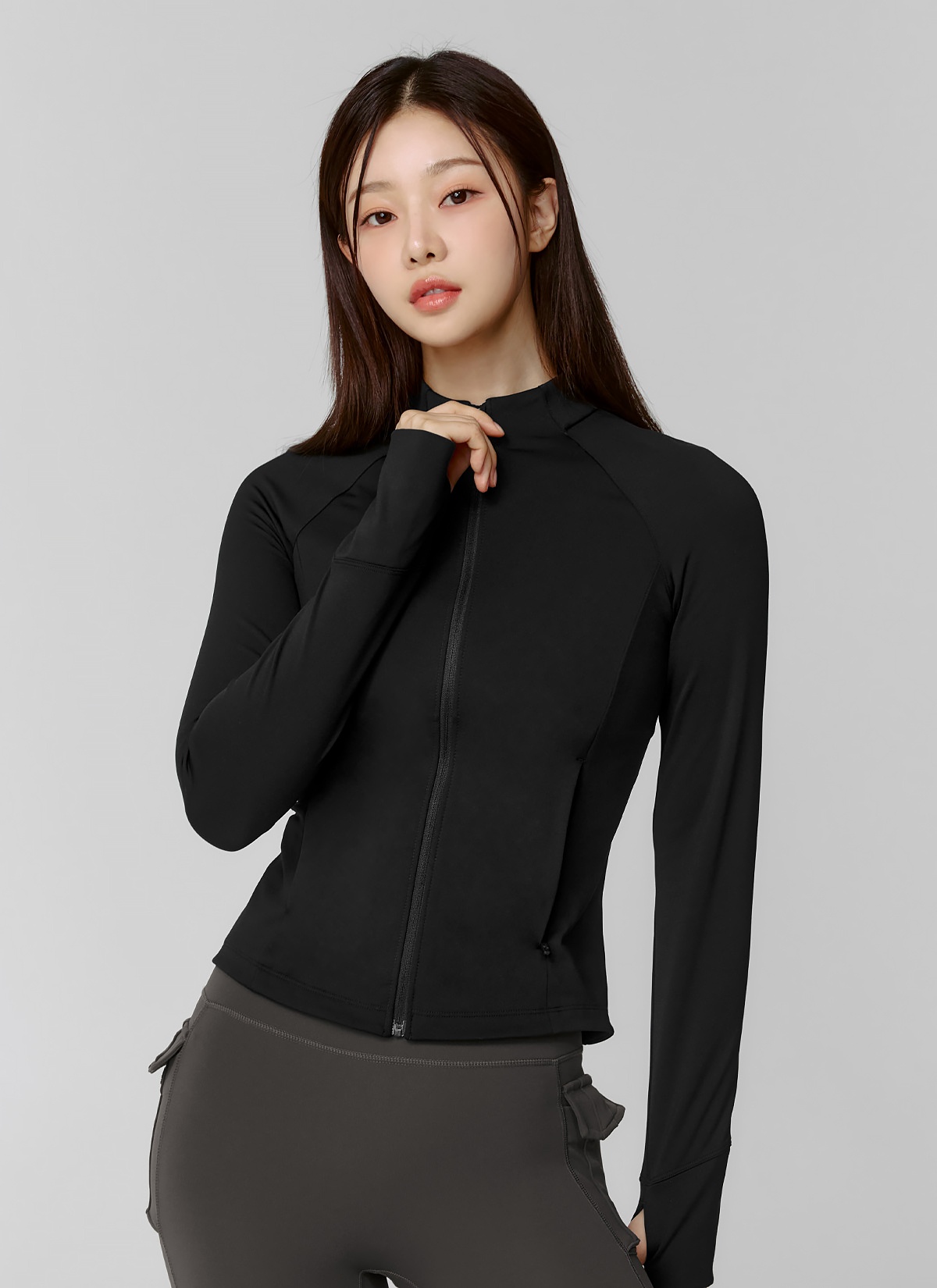 Active Slim Fit Warm Silky Zip-Up Back | XEXYMIX MONGOLIA