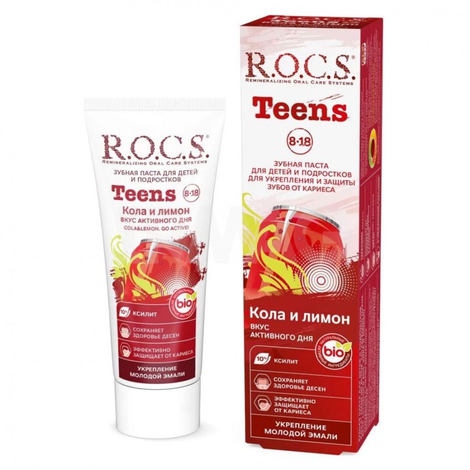 ROCS Teens кола лемонтой шүдний оо 8-18нас 74гр
