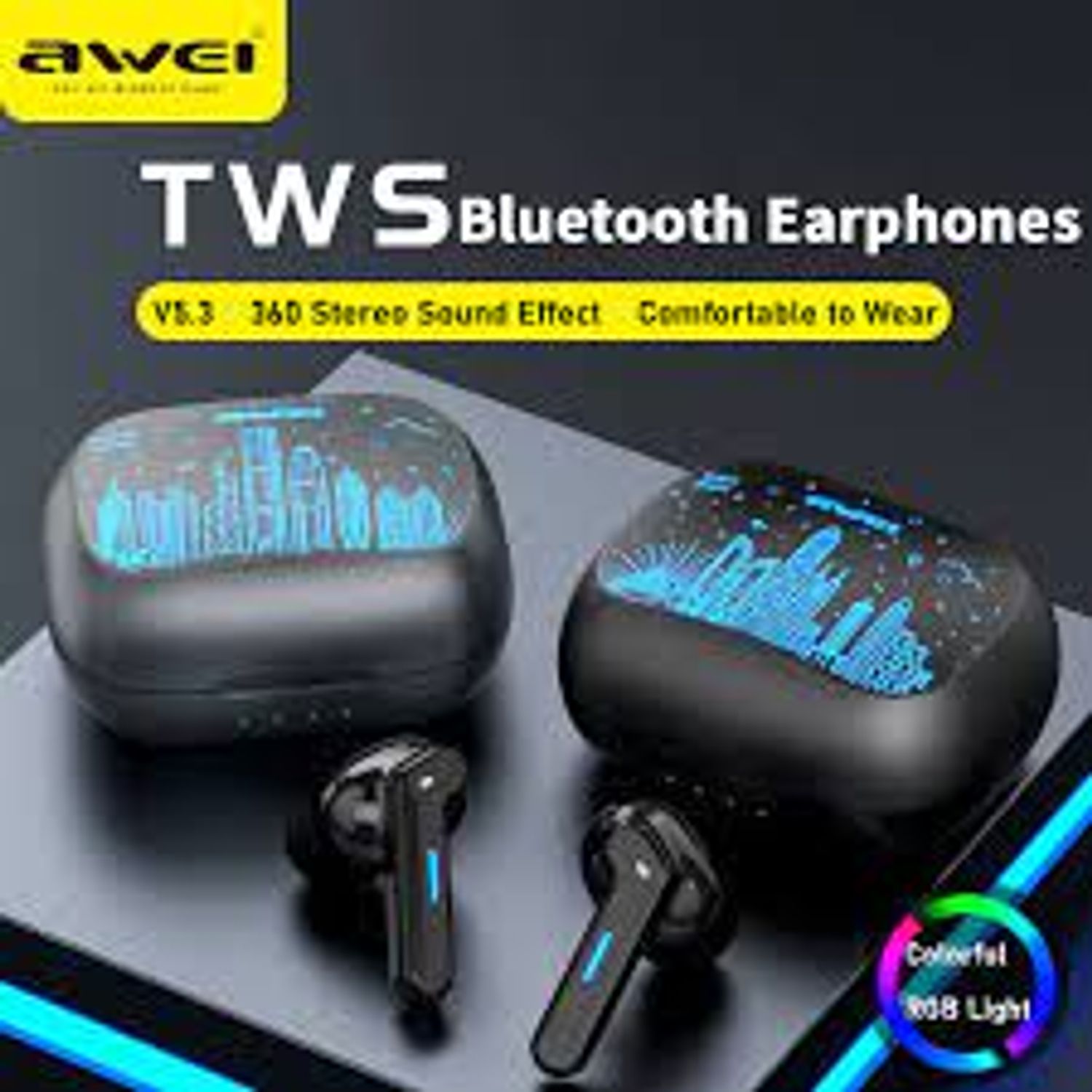 Awei T53 TWS RGB Bluetooth Gaming чихэвч
